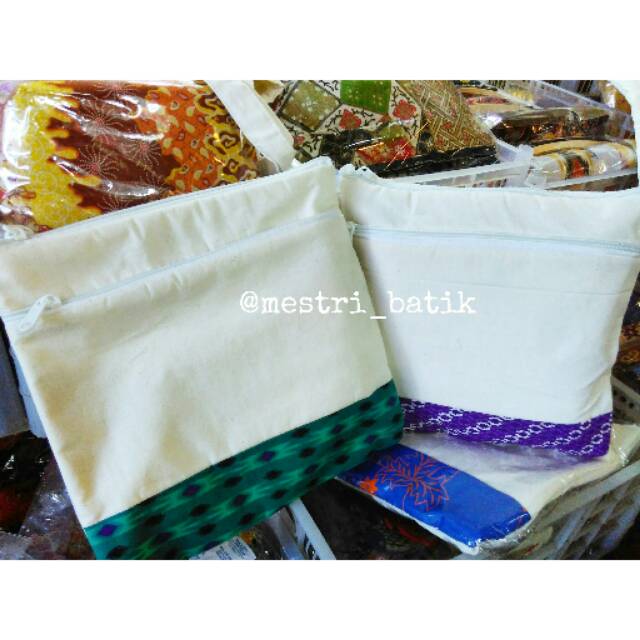 Jual Pouch blacu batik 2 rit ukuran 26*27 cm | Shopee Indonesia