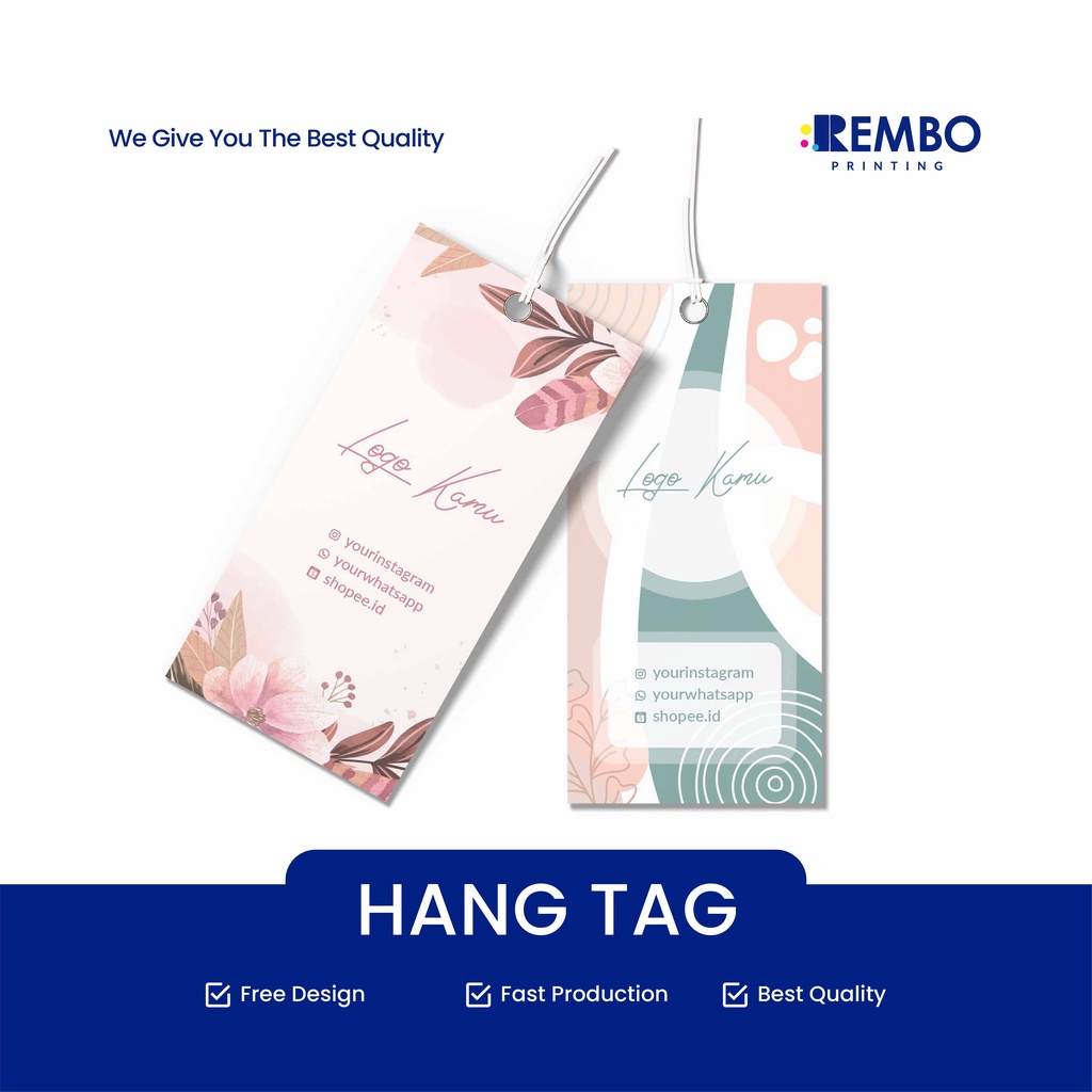 Jual [TERMURAH] Hang Tag Produk - Label Baju - Cetak Hangtag Baju ...