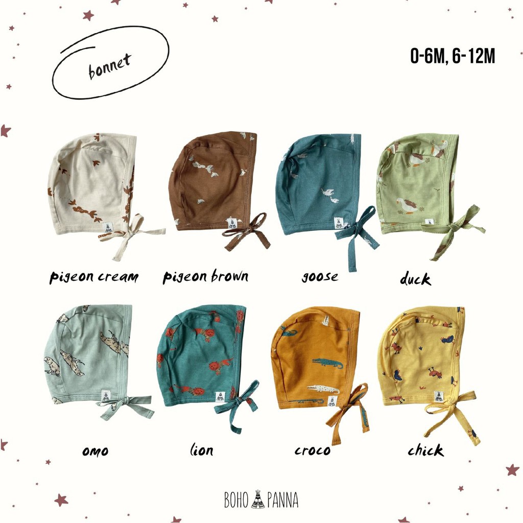 Jual BOHOBABY - BOHOPANNA BONET MOTIF ( Topi Baby ) | Shopee Indonesia