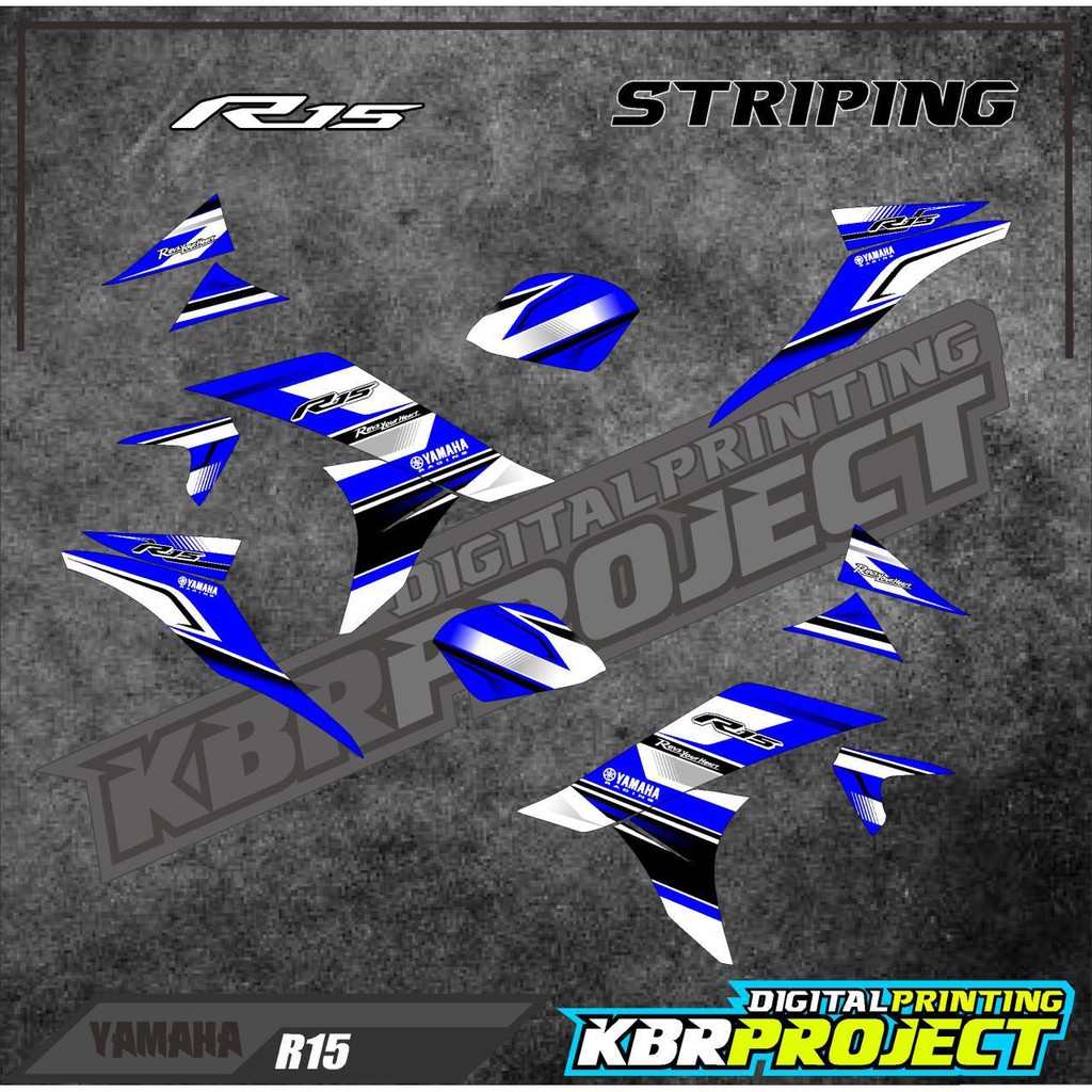 Jual (cod) striping R15 sticker variasi list Motor Yamaha R15 stiker ...