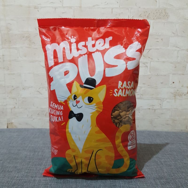 Jual Mister Puss Cat Food 500gr tuna dan salmon Makanan Kucing ...