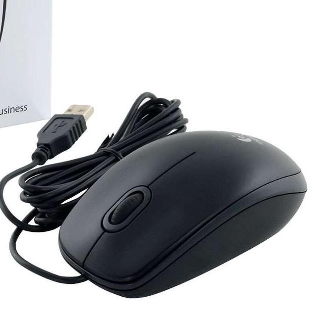 Jual Mouse Logitech B100 Optical USB New - Hitam | Shopee Indonesia