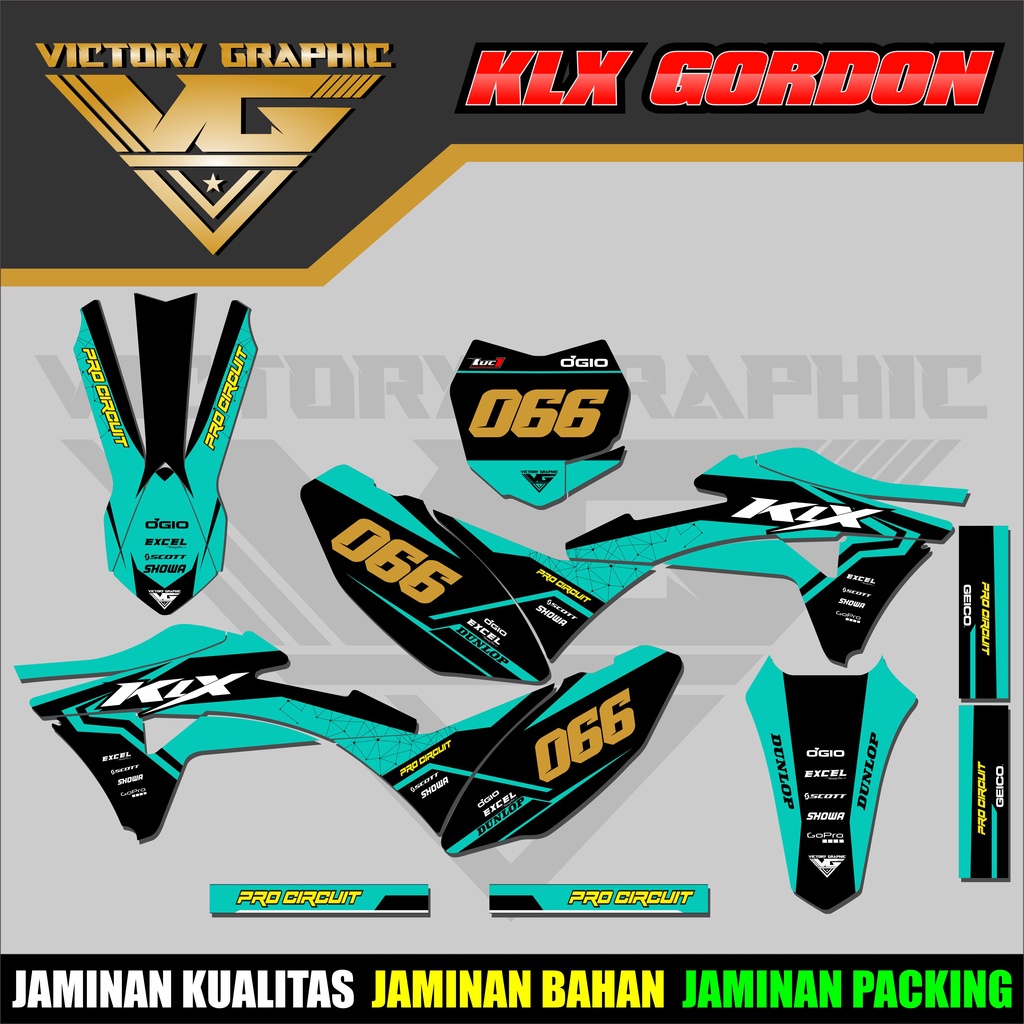 Jual DECAL GORDON - Sticker Gordon - DECAL KLX GORDON FULL BODY ...