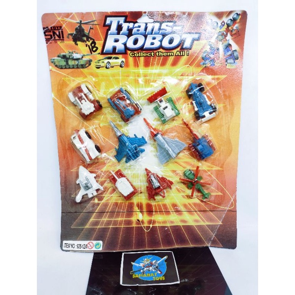 Jual mobil robot Transformers/ mini trans robot isi 12pcs | Shopee ...