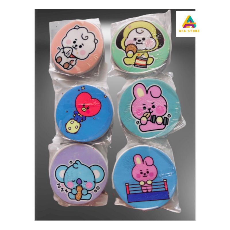 Jual (1pcs) Penghapus BTS BT21 Bulat/Eraser Pensil Karakter Setip Stip ...