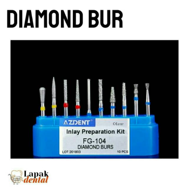 Jual Dental Bur Diamond Preparasi Inlay / Inlay Preparation Burs ...