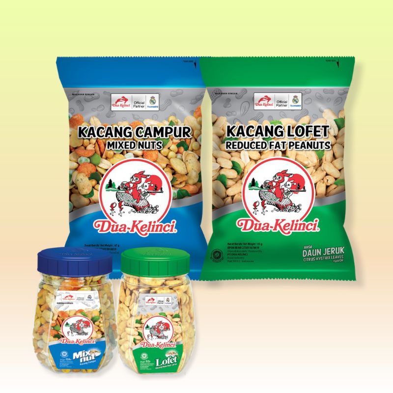 Jual Kacang Dua Kelinci Lofet Daun Jeruk / Mix Nut Pouch 60gr | Shopee Indonesia