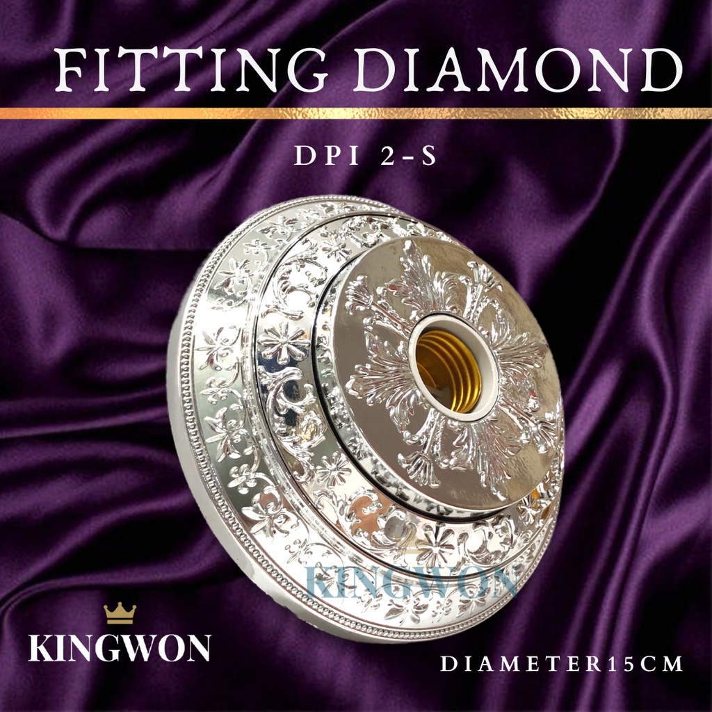 Jual FITTING LAMPU PLAFON HIAS DIAMOND DPI 2 S KINGWON FITTING ORNAMEN ...