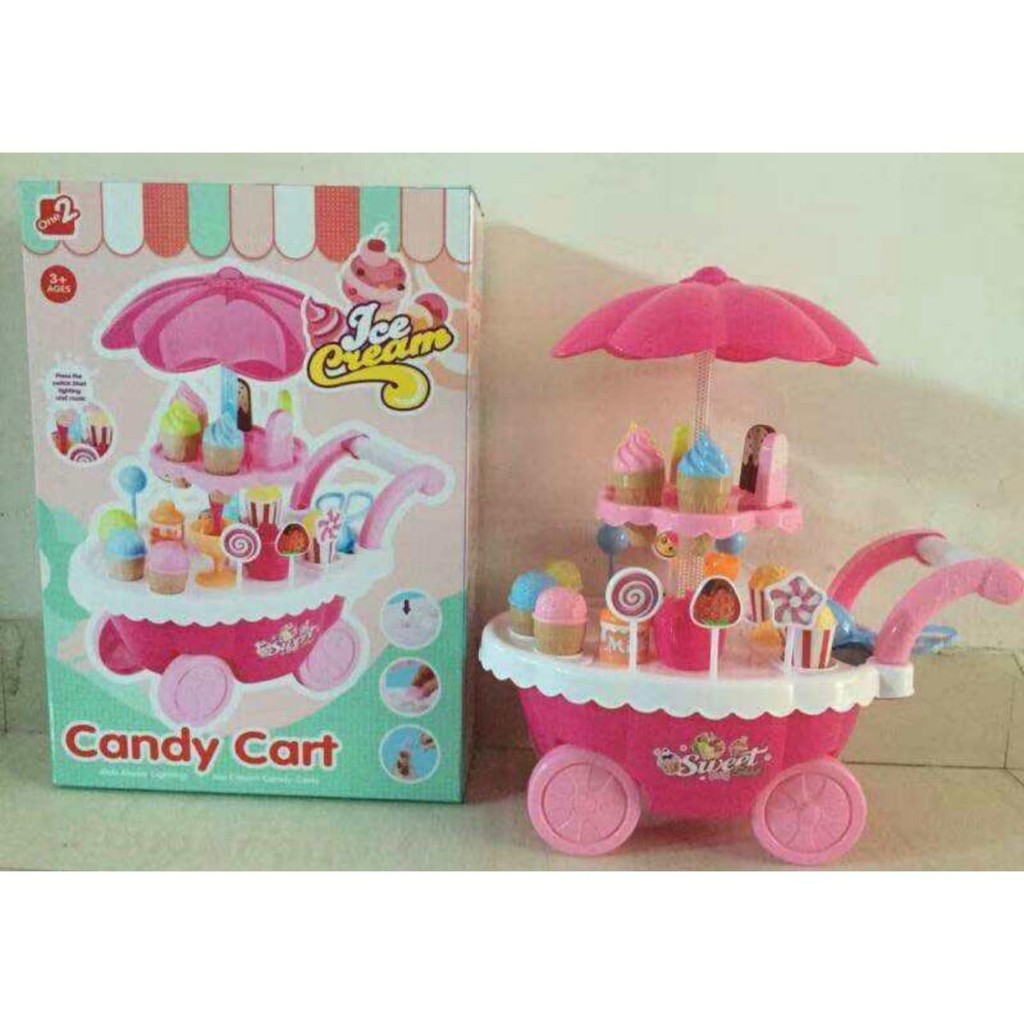 Jual Mainan Anak ICE CREAM CANDY CART PLAYSET | Shopee Indonesia