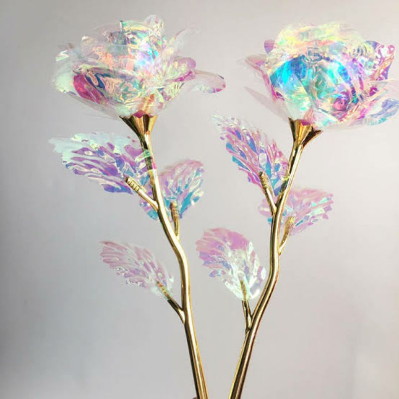 Jual Foil Rose Bunga Mawar Flower Foil Bunga plastik Hologram ...