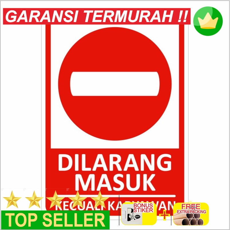 Jual Promo Rambu Dilarang Masuk Verboden 35cm x 50cm Plat Alumunium ...