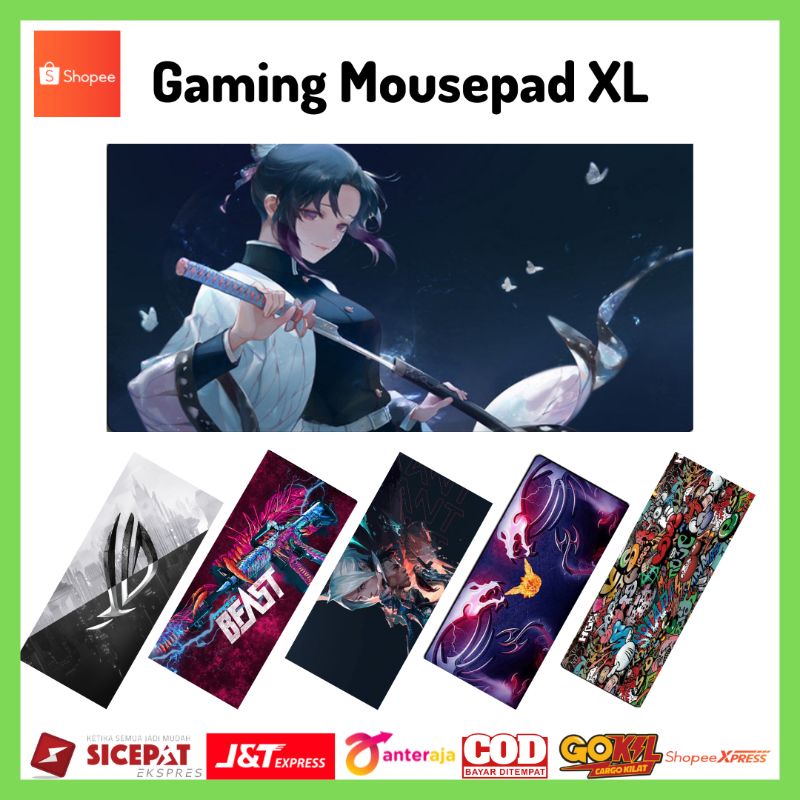 Jual PROMO Gaming Mouse Pad XL | Alas Mouse Besar Anti Slip Berbagai ...