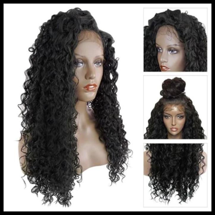 Jual Wig Keriting Hitam Semi Gimbal Afrika Afro Bob Marley Panjang ...