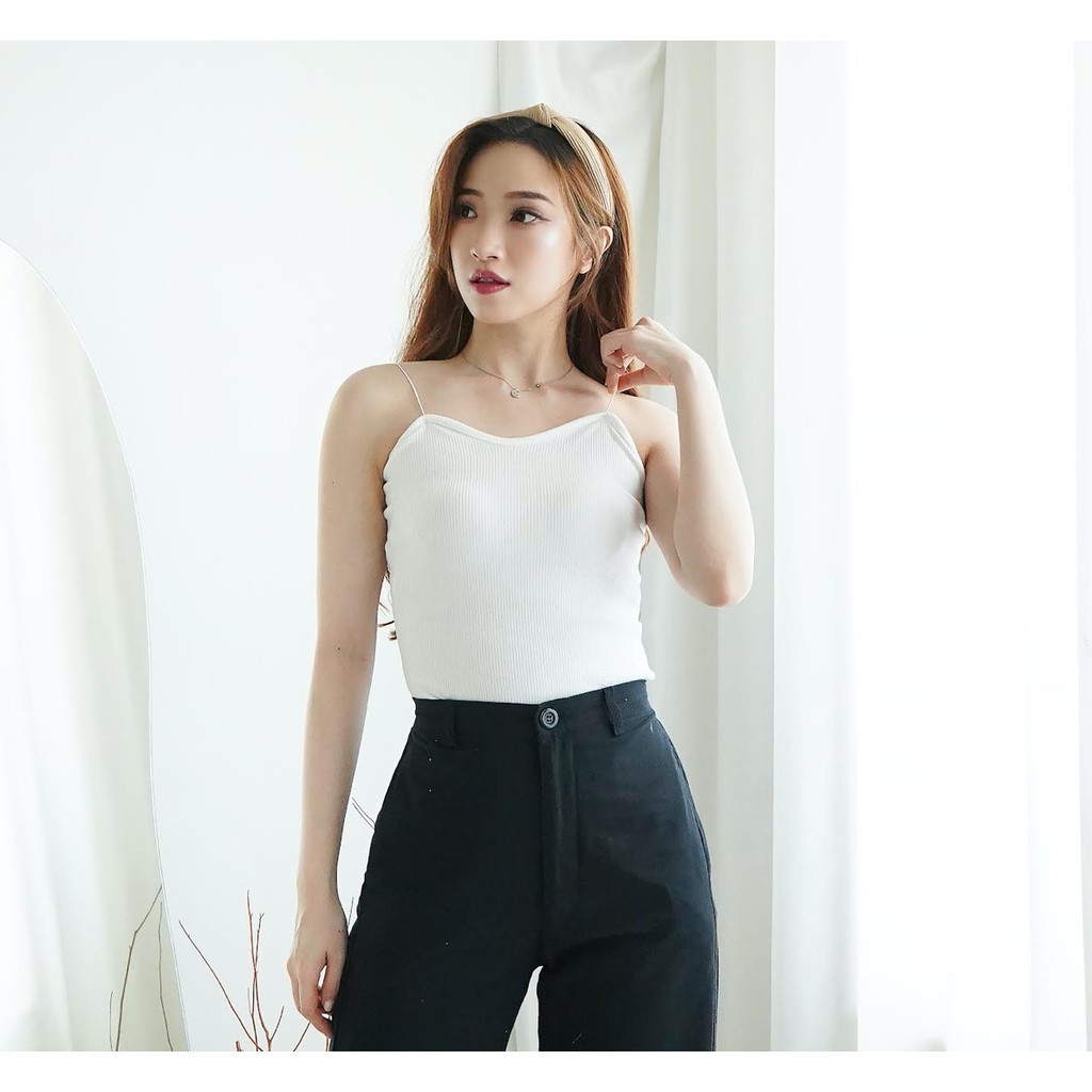Jual Tanktop Crop Tank Top Tali Spaghetti Baju Atasan Wanita 051 ...