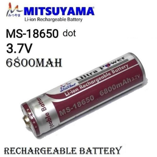 Jual Baterai Batre Batere Li-ion Tipe18650 Isi Ulang 9600mAh Mitsuyama MS-18650 / Baterai ...