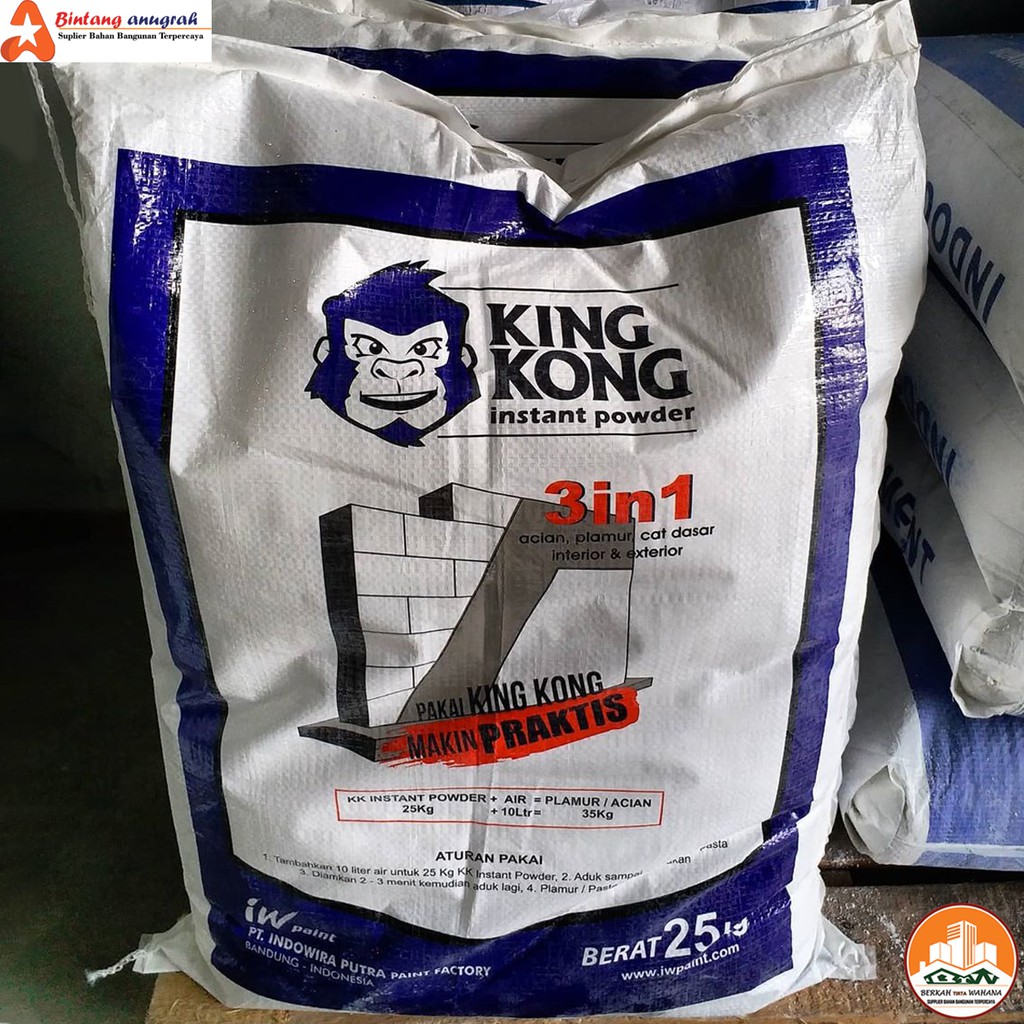 Jual King Kong - 3in1 Instant Powder / Dempul / Plamir Tembok 25kg ...