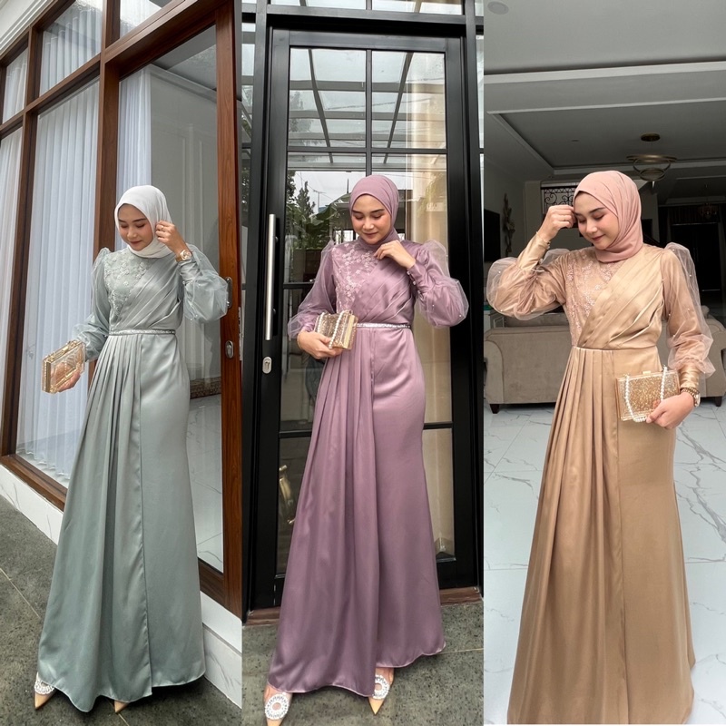 Jual Termurah SALWA DRESS TULLE MUTIARA MODEL GAMIS BROKAT TERBARU 2023 SIMPLE ELEGAN | Shopee ...
