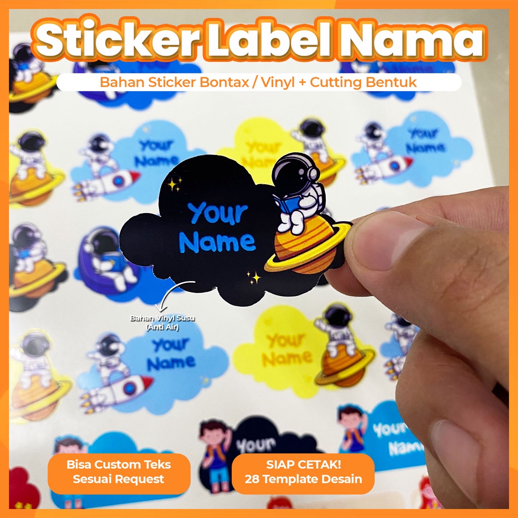 Jual BM Sticker Label Nama Kids II Sticker Buku Pelajaran II Custom ...