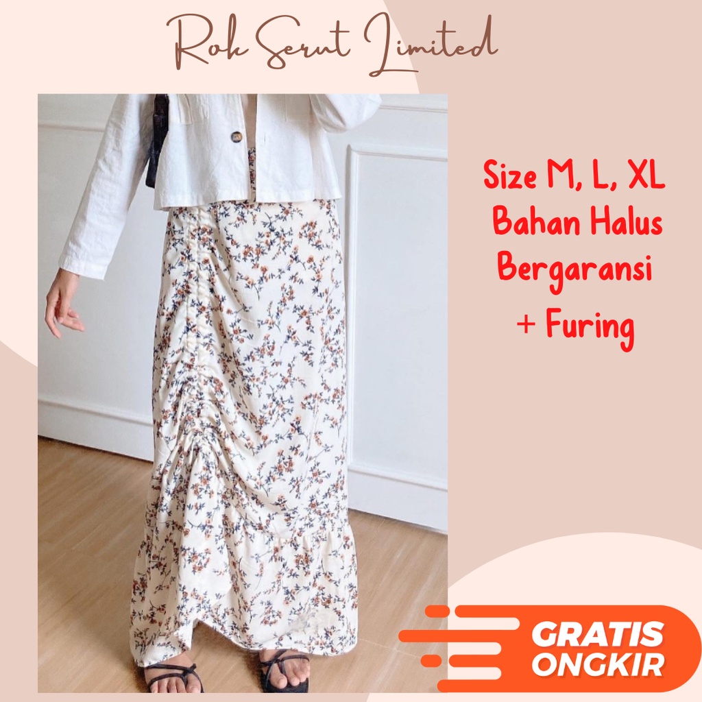 Jual Rok Serut Korea Style Bawahan Muslim Cocok Untuk Healing Korean ...