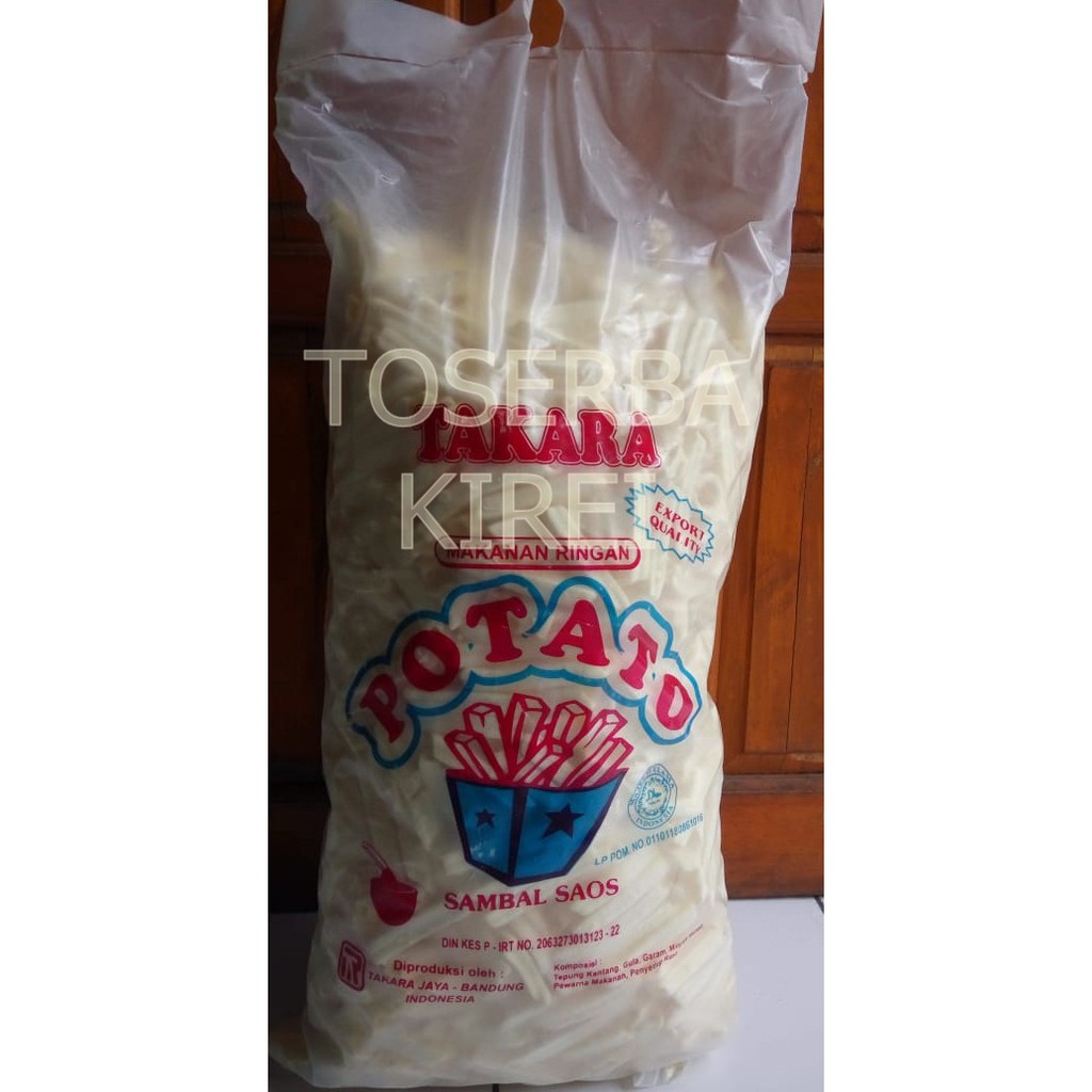 Jual Snack kentang kiloan/ makanan ringan potato takara + saos 1 bal ...