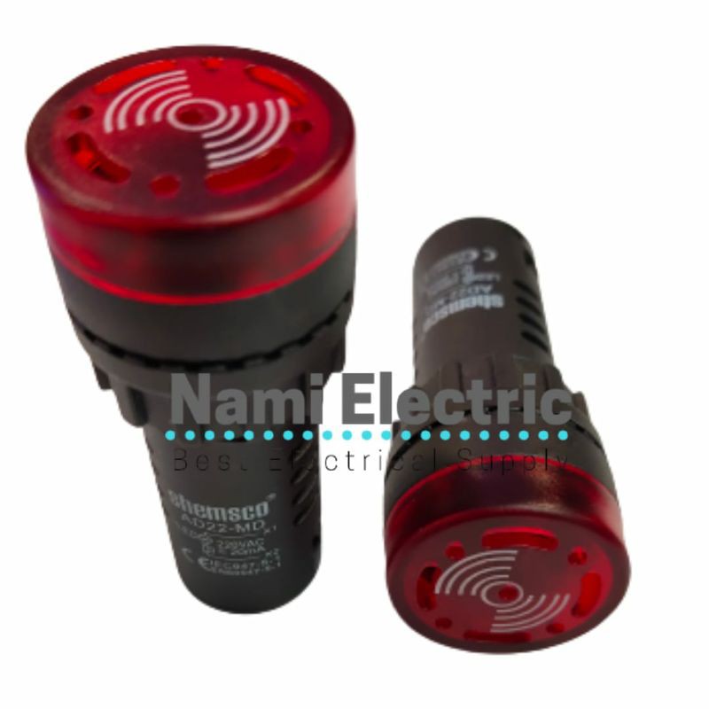 Jual Pilot Lamp LED Buzzer Alarm Flash Shemsco AD-22MD 220VAC / 24VDC ...