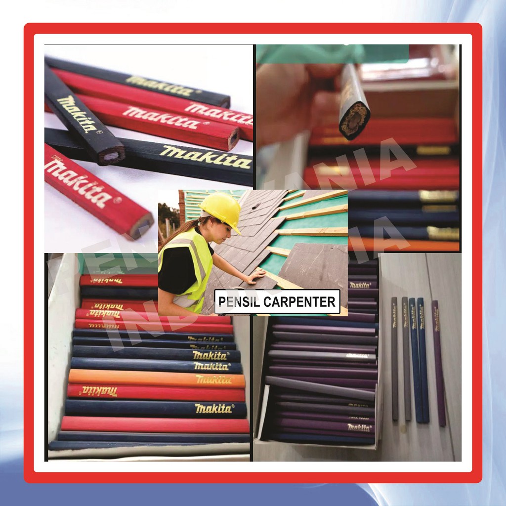 Jual Makita Pensil Tukang Carpenter Pencil Pinsil Bangunan Rumah Proyek ...