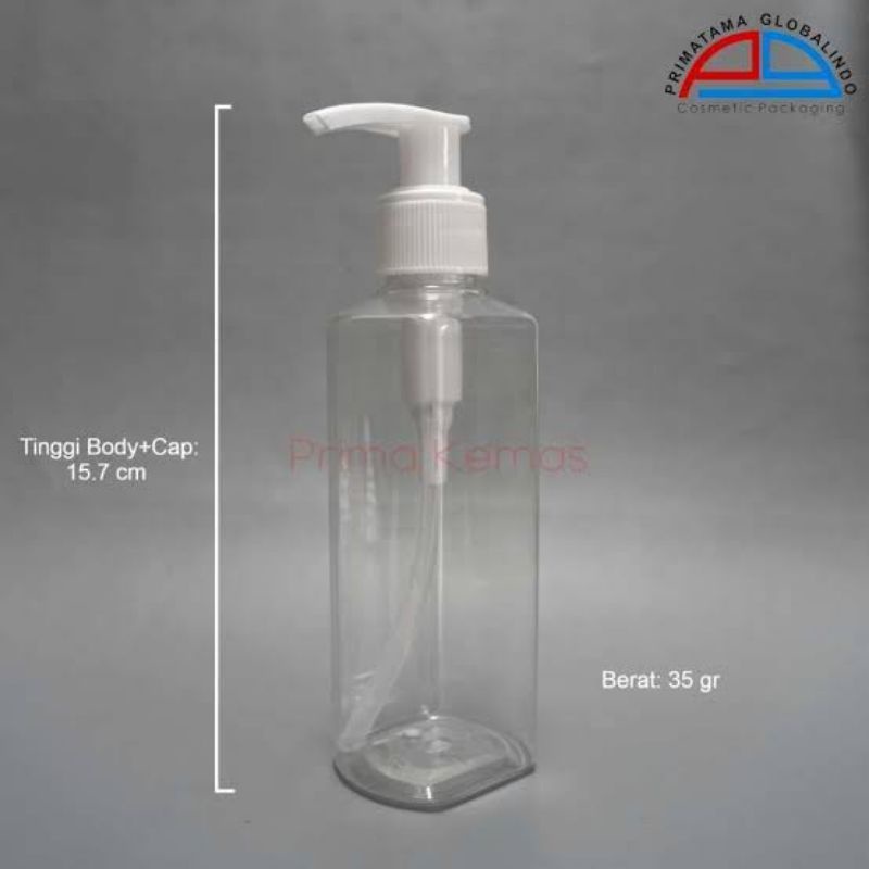 Jual BOTOL KOTAK PUMP 200ML 500ML | Botol PET Wadah Isi Ulang Sabun ...