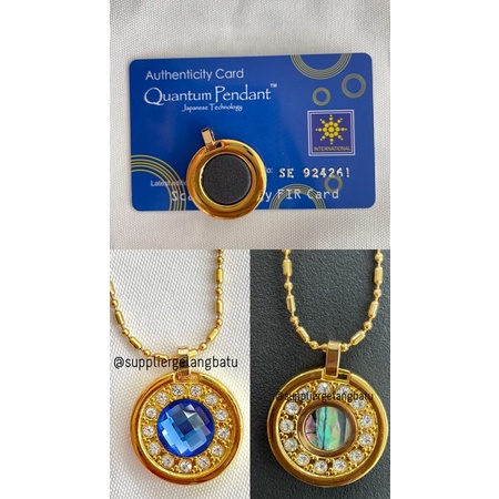 Jual KALUNG BULAT GOLD BIRU DAN PELANGI Quantum Pendant Japanese ...