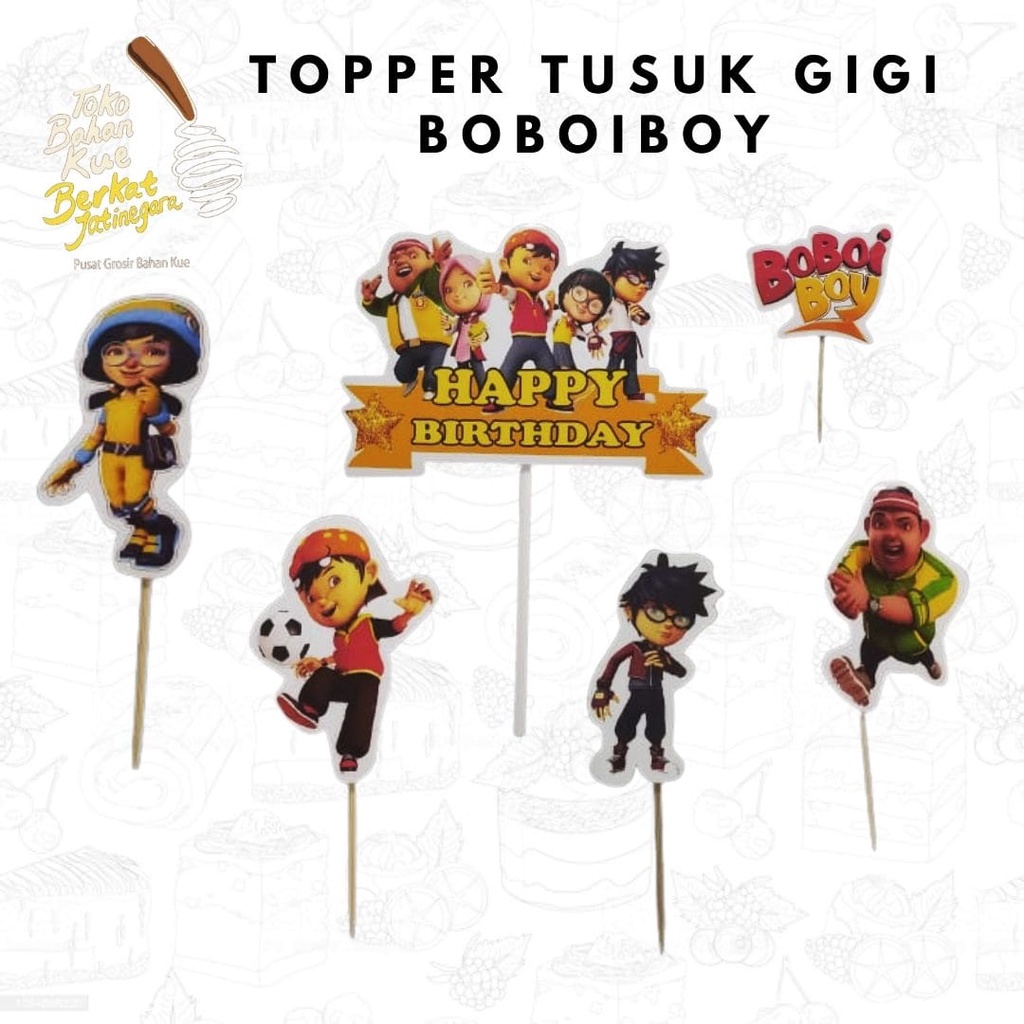 Jual TOPPER TUSUK GIGI BOBOIBOY / TOPPER CAKE / HIASAN KUE | Shopee ...