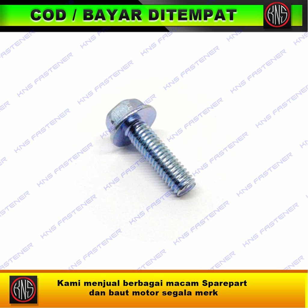 Jual Baut Topi / Flange Bolt 6x20 Kunci 10mm Putih Galvanis HARGA ...