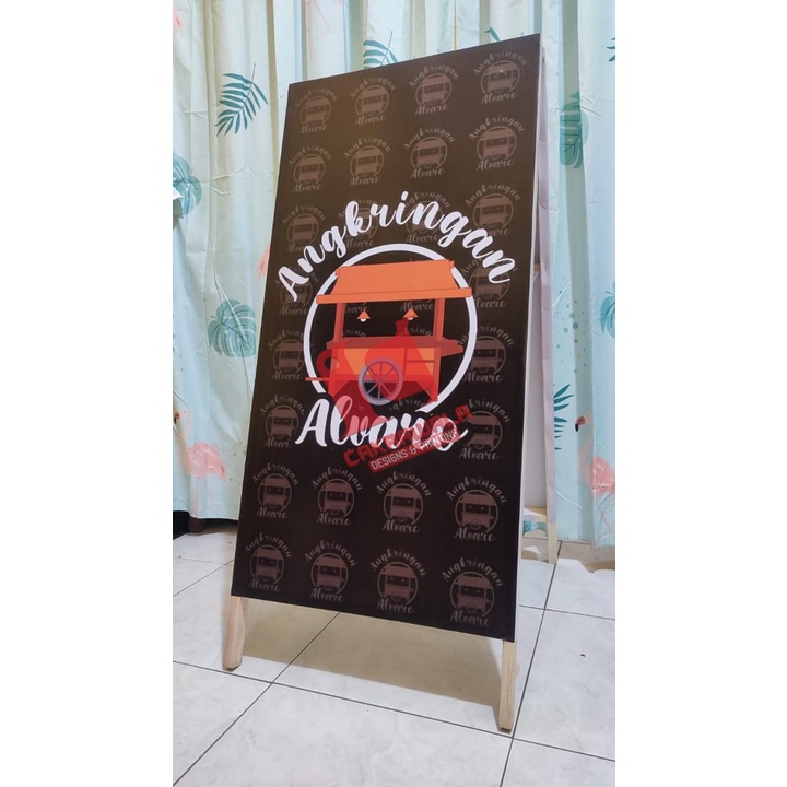 Jual STAND BANNER KAYU ANGKRINGAN - STANDING BANNER KAYU UKURAN 50 X ...