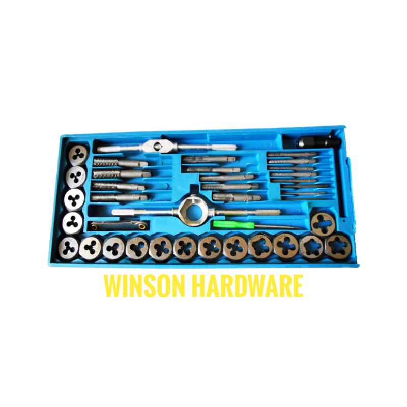 Jual Carrson Tap Snai Set 40 pc Box Plastik/ Tap and Die set 40 pc ...