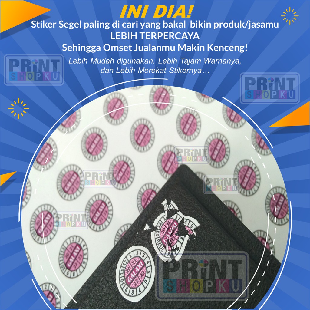 Jual Cetak STIKER SEGEL ANTI-RUSAK | Bisa Custom Logo Nama • Cocok ...
