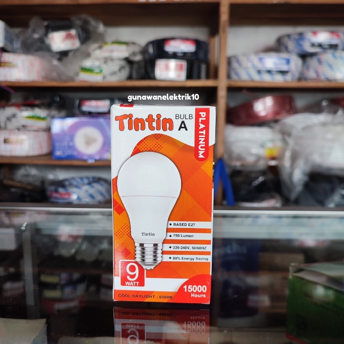 Jual LAMPU LED TINTIN PLATINUM 9 WATT, GARANSI 1 TAHUN, TIN-TIN ...
