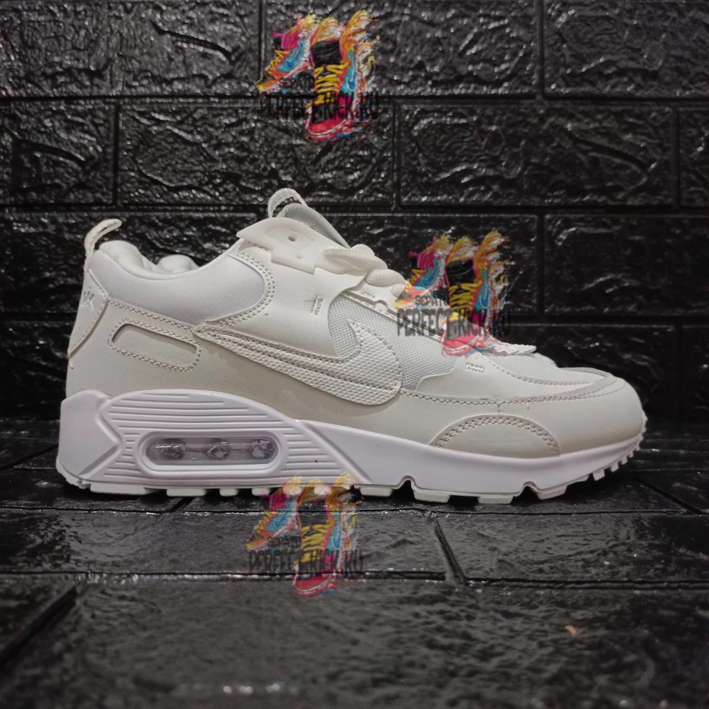 Jual Sepatu Air Max 90 Futura Triple White PREMIUM-ORIGINAL | Shopee ...