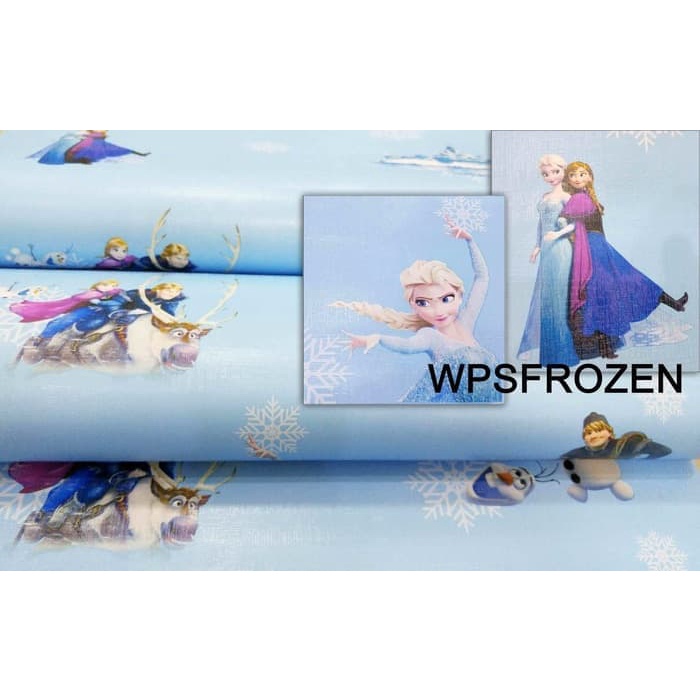 Jual Wallpaper Stiker Dinding Karakter Frozen Elsa Anna Biru WPS FROZEN ...