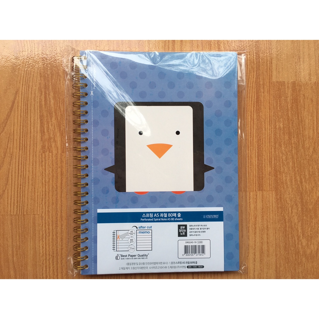 Jual Buku Notebook OXFORD Pingu Spiral A5 80's (Biru DR02A5-19 ...