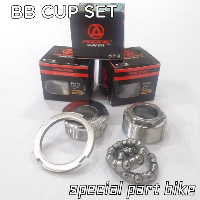 Jual bb cup set pacific bottom Bracket pelor sarang chrome | Shopee ...