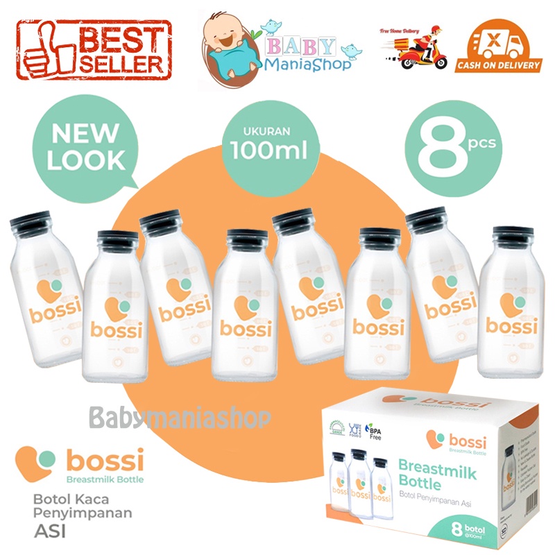 Jual Botol ASI BOSSI Kaca 50ml 100ml isi 8 botol asi ASIP ASI Perah BPA ...