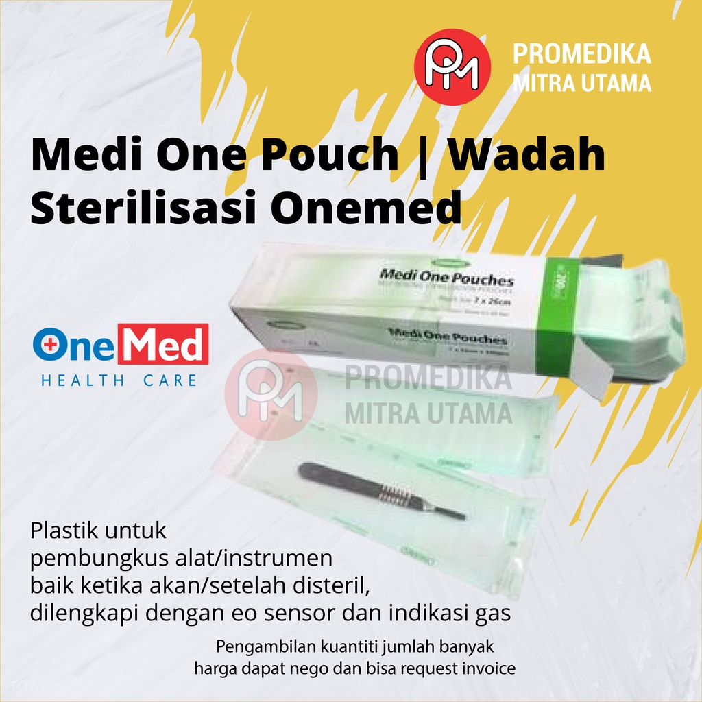 Jual Medi One Pouch | Wadah Sterilisasi Onemed Kemasan Kotak Isi 200 ...