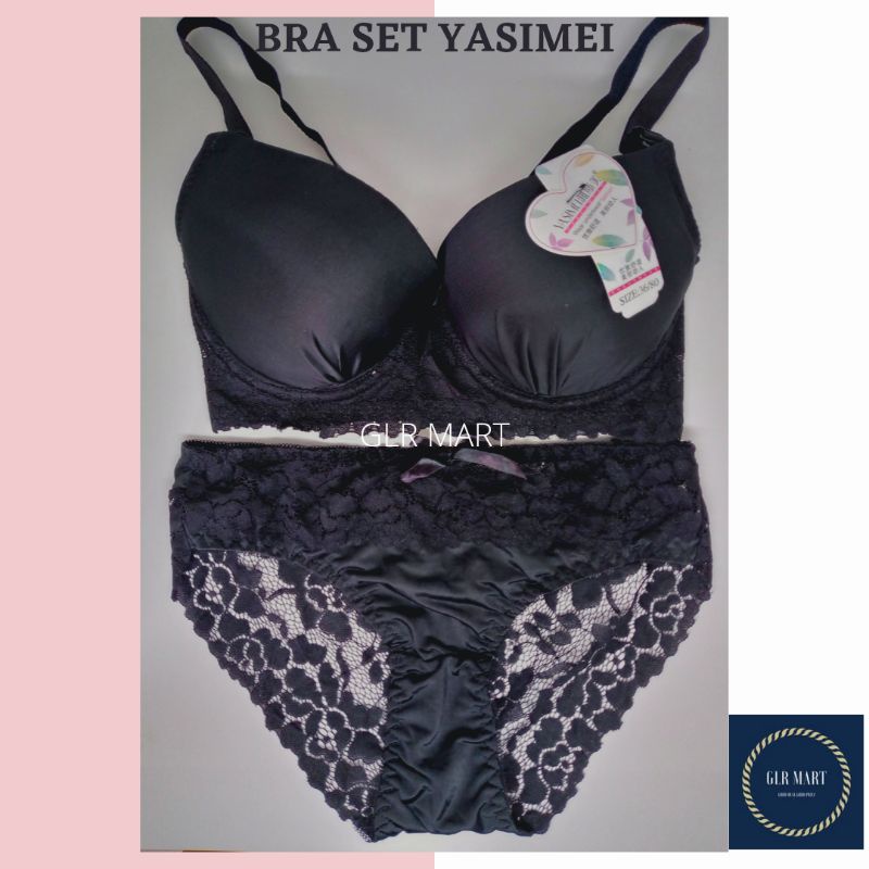 Jual Set Bra BH Push Up Kawat Busa Tebal Kait Tiga Celana Dalam Renda ...