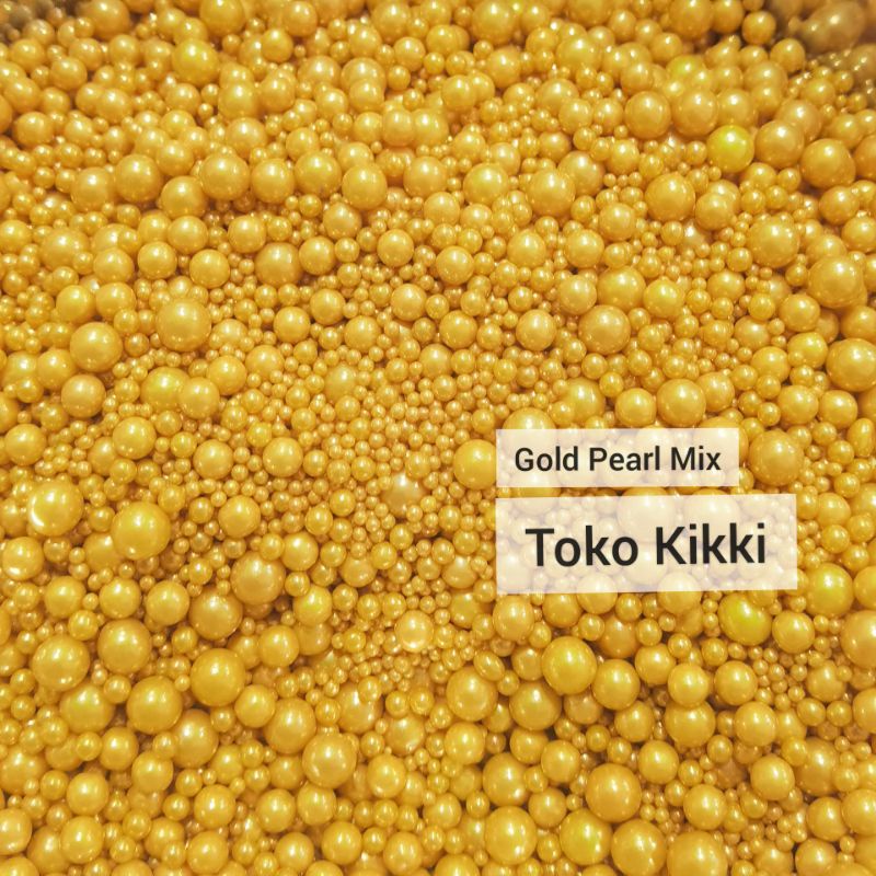 Jual Bola Sprinkles Hiasan Kue Gold Pearl / Mutiara Sprinkle - Dekorasi ...