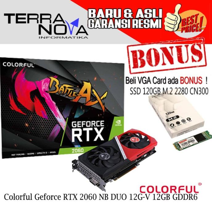 Jual VGA Card Colorful Geforce RTX 2060 NB DUO 12G-V 12GB GDDR6 ...