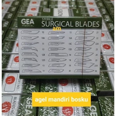Jual Bisturi No 10 11 15 20 22 23 Pisau Bedah Surgical Blade Blades Gea ...