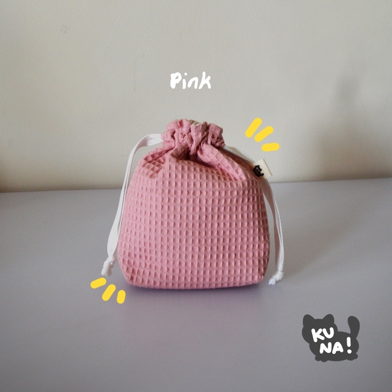 Jual Waffle Mini Pouch (Tali Serut) | Shopee Indonesia