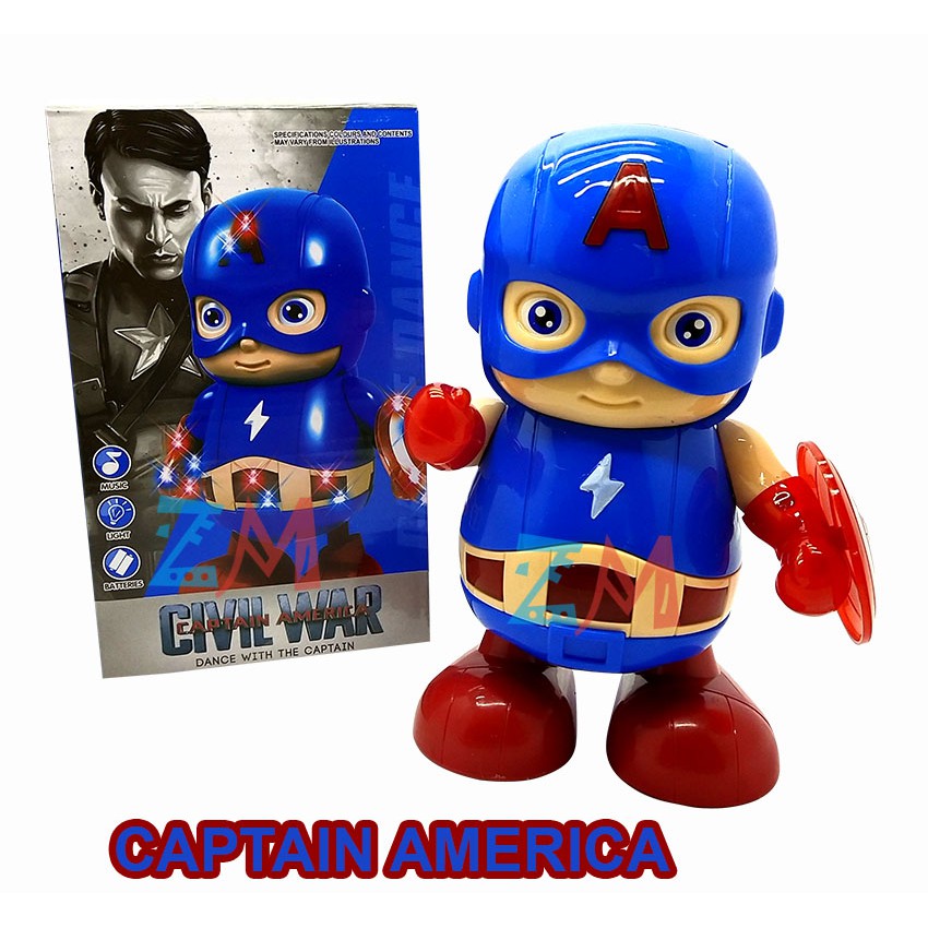 Jual ROBOT DANCE SUPER HERO CAPTAIN AMERICA - ROBOT JOGET | Shopee ...