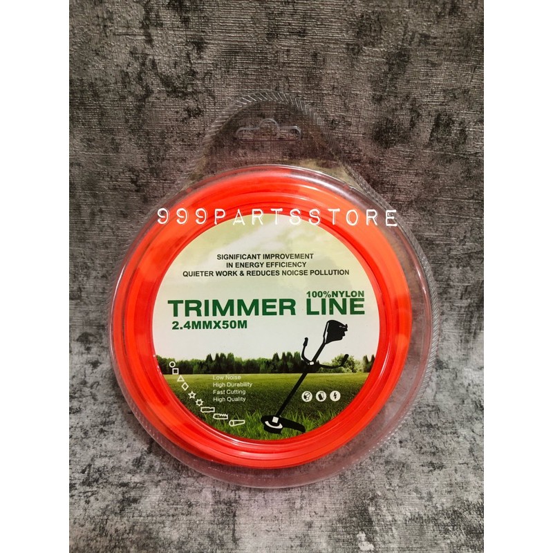 Jual Trimmer line OREN senar mesin potong rumput 50meter | Shopee Indonesia