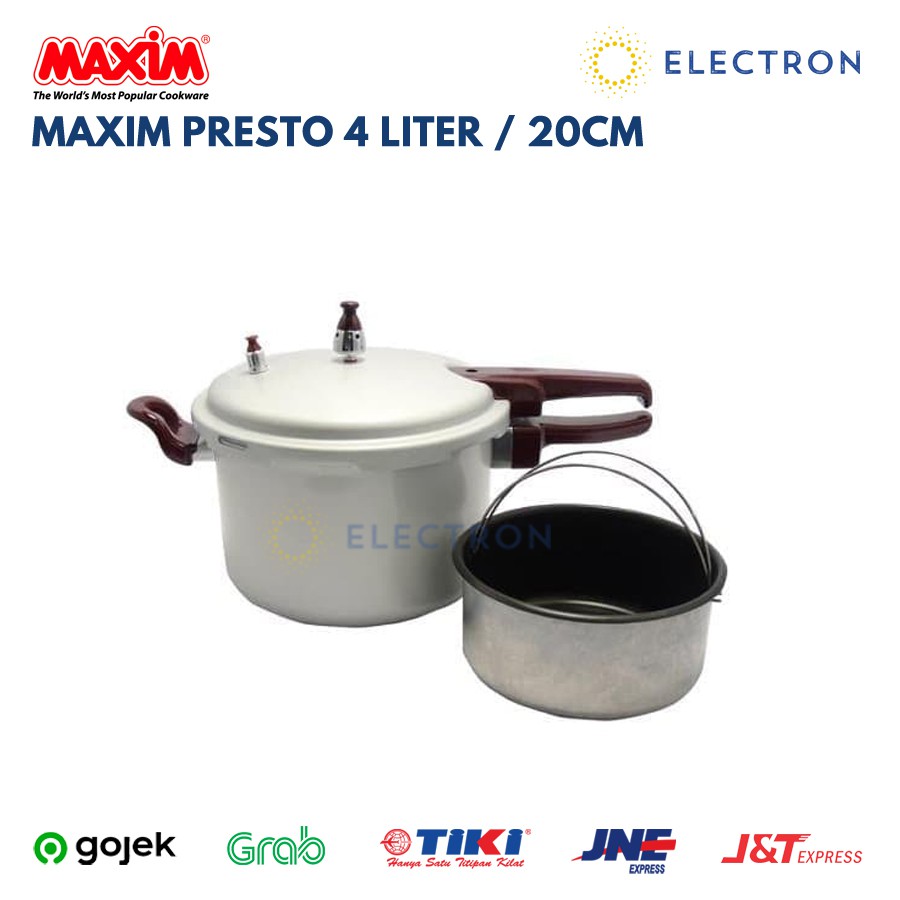 Jual Maxim Panci Presto Alumunium Body 20 cm / 4 Liter Anti Lengket Set Murah | Shopee Indonesia