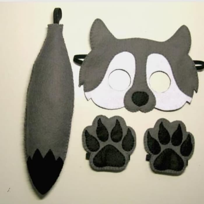 Jual Kostum Hewan Serigala Wolf Mask Set Topeng Ekor Cakar Karnaval ...