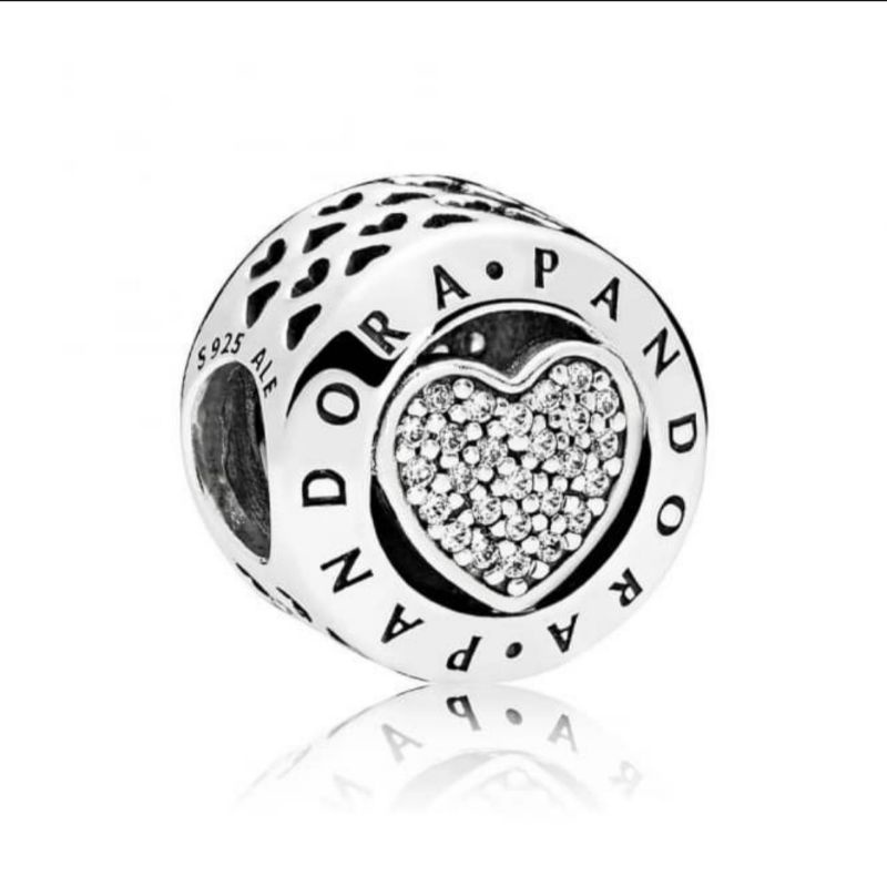 Jual Charm Gelang PANDORA ORIGINAL Signature Heart Perhiasan Impor ...